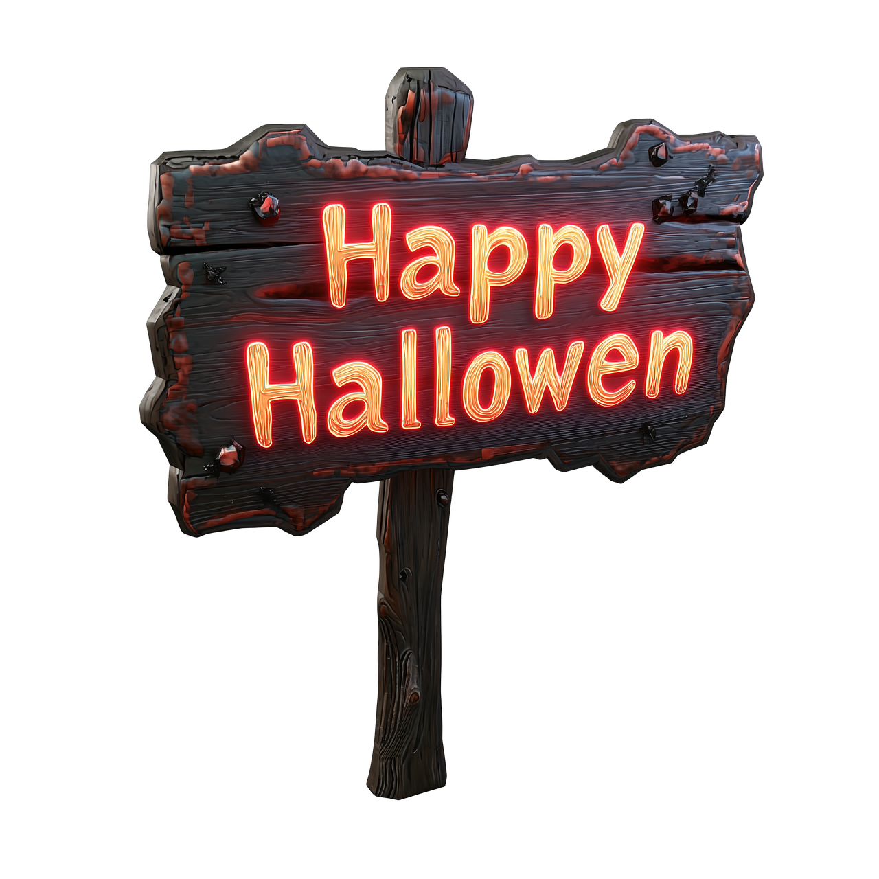 Download Halloween Sign, Wooden Board, Pumpkins And Bats. Royalty-Free ...