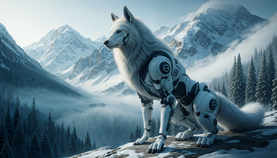 Download Ai Generated, Robot, Wolf. Royalty-Free Stock Illustration ...