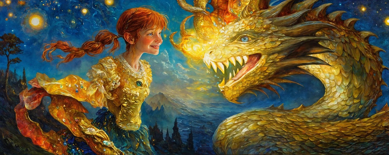 Download Young Lady, Dragon, Fancy. Royalty-Free Stock Illustration ...