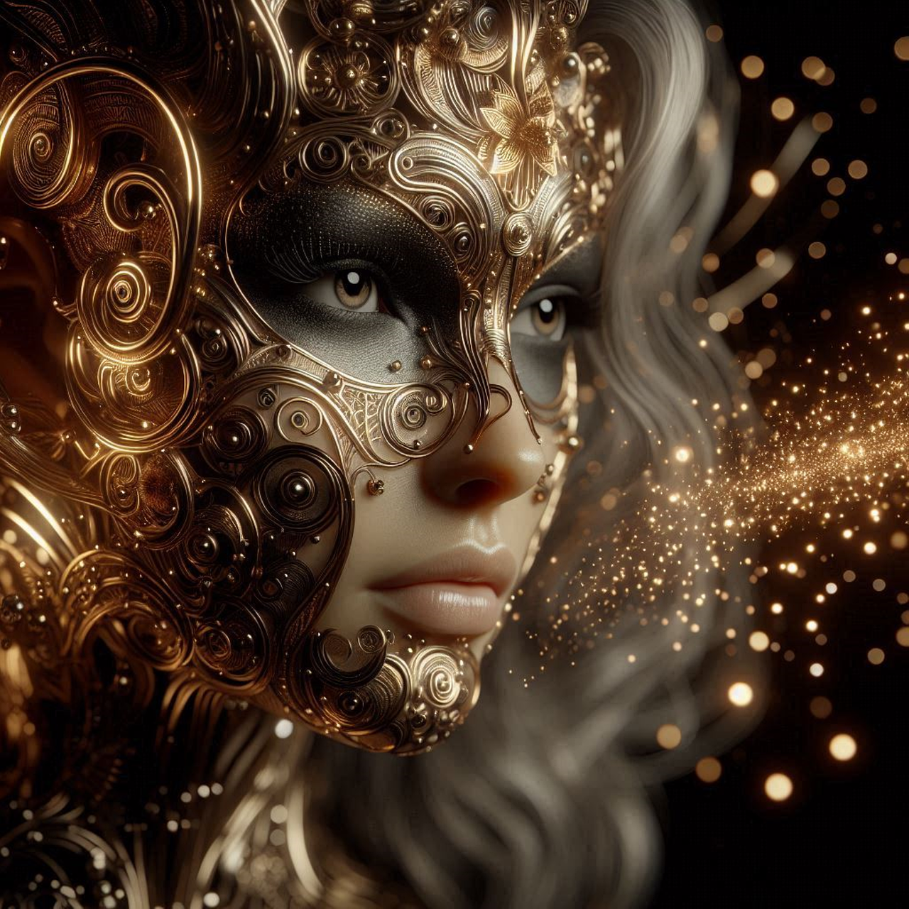 Download Intricate, Golden, Mask. Royalty-Free Stock Illustration Image ...