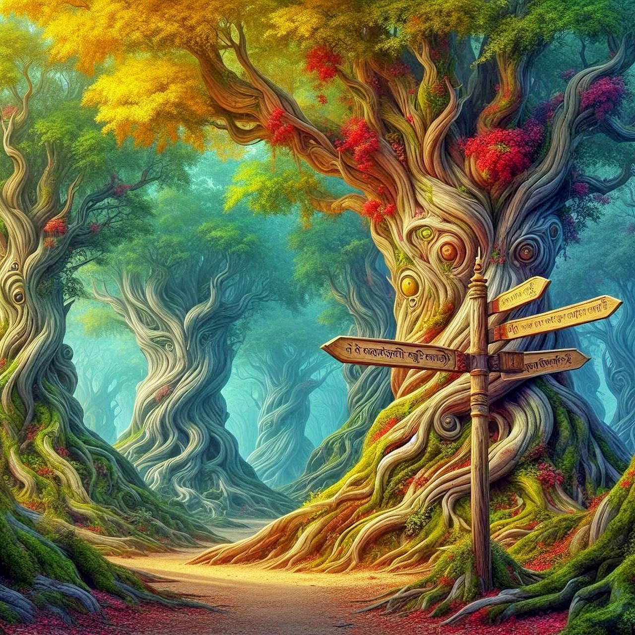 Download Path, Forest, Crossroads. Royalty-Free Stock Illustration ...