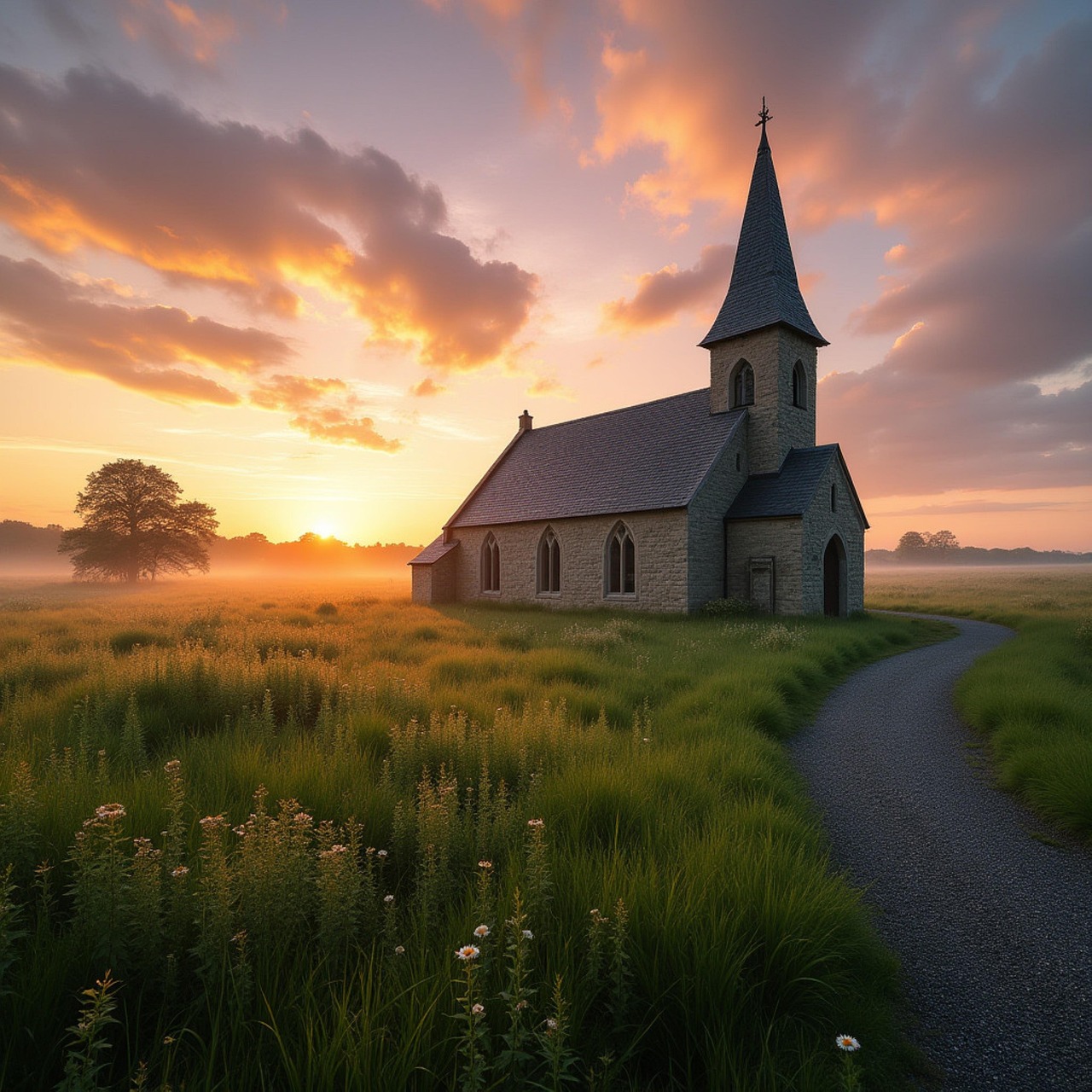 Download Church, Countryside, Home. Royalty-Free Stock Illustration ...