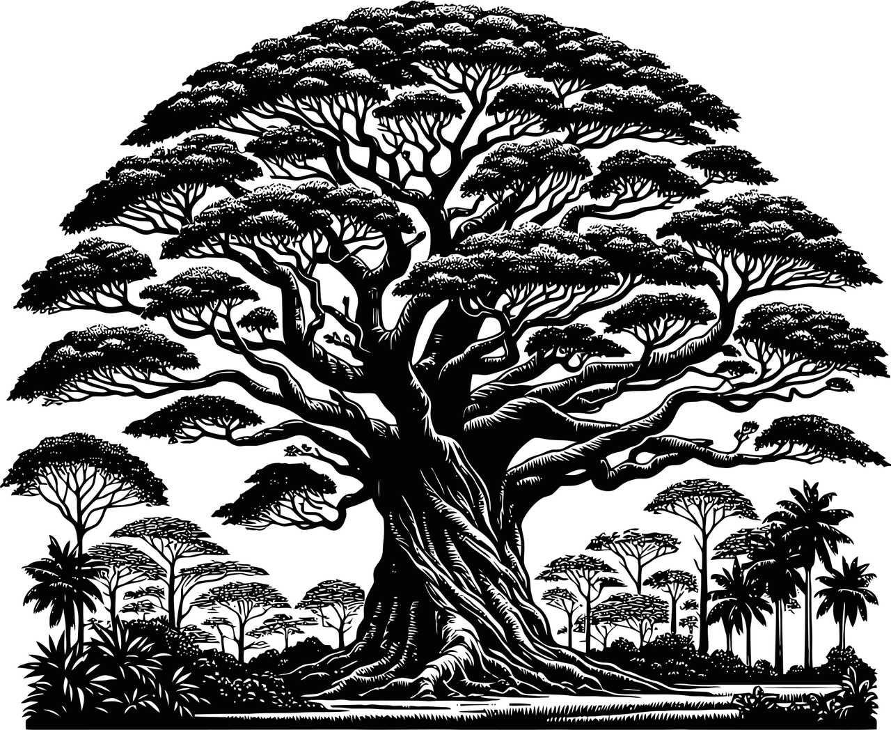 Download Banyan Tree, Ficus Benghalensis, Tropical Trees. Royalty-Free ...