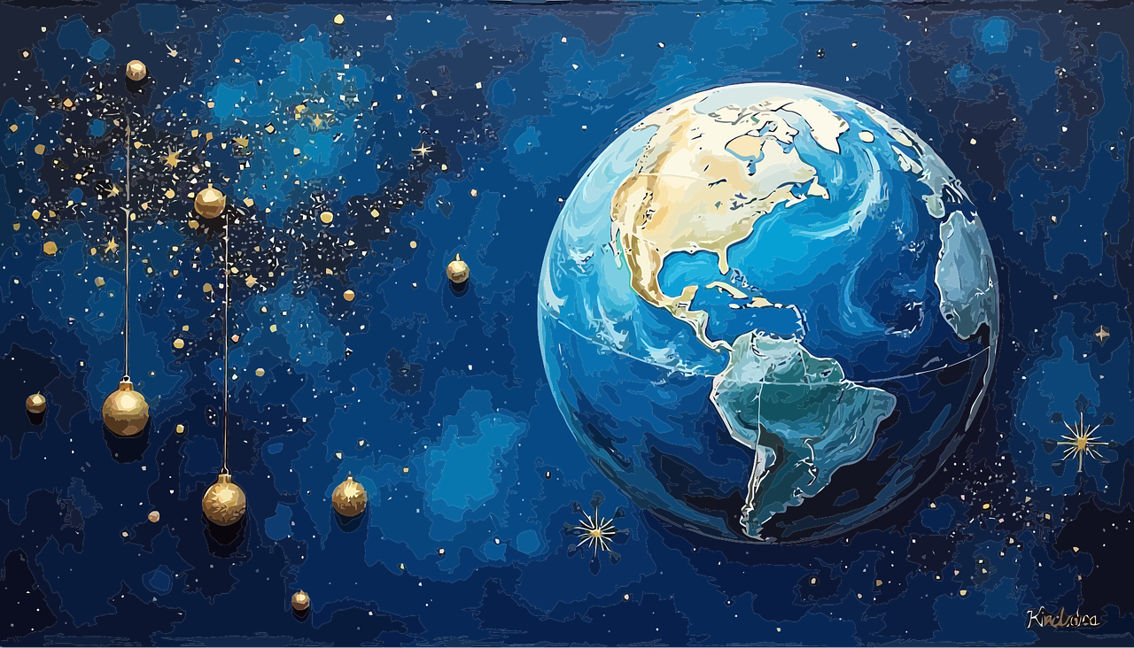 Fondo De Navidad Tierra Vista Del - Gráficos vectoriales gratis en Pixabay