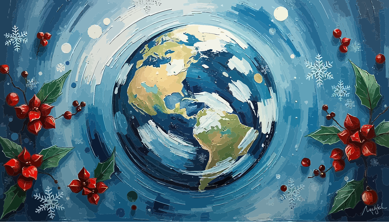 Fondo De Navidad Tierra Vista Del - Gráficos vectoriales gratis en Pixabay