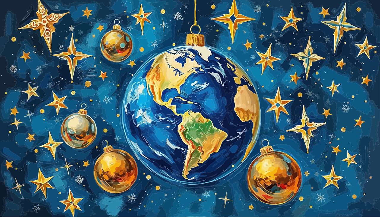 Fondo De Navidad Tierra Vista Del - Gráficos vectoriales gratis en Pixabay