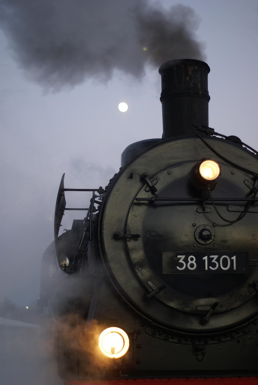 Steam Locomotive Moon Fog - Free photo on Pixabay
