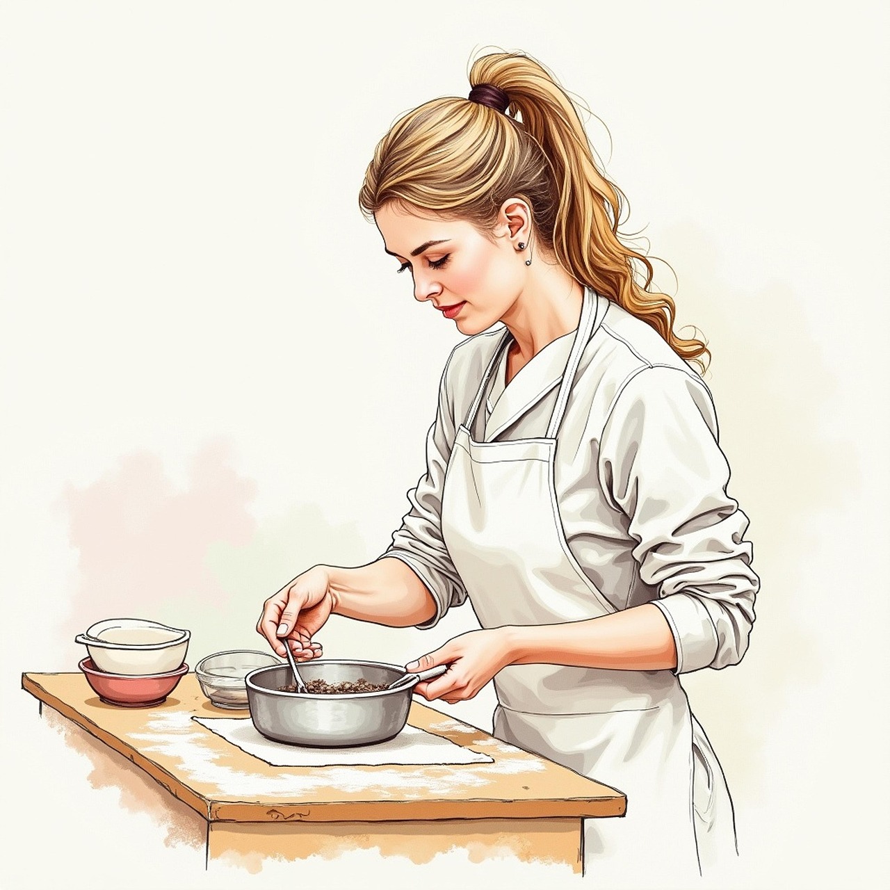 Download Ai Generated, Woman, Baking. Royalty-Free Stock Illustration ...