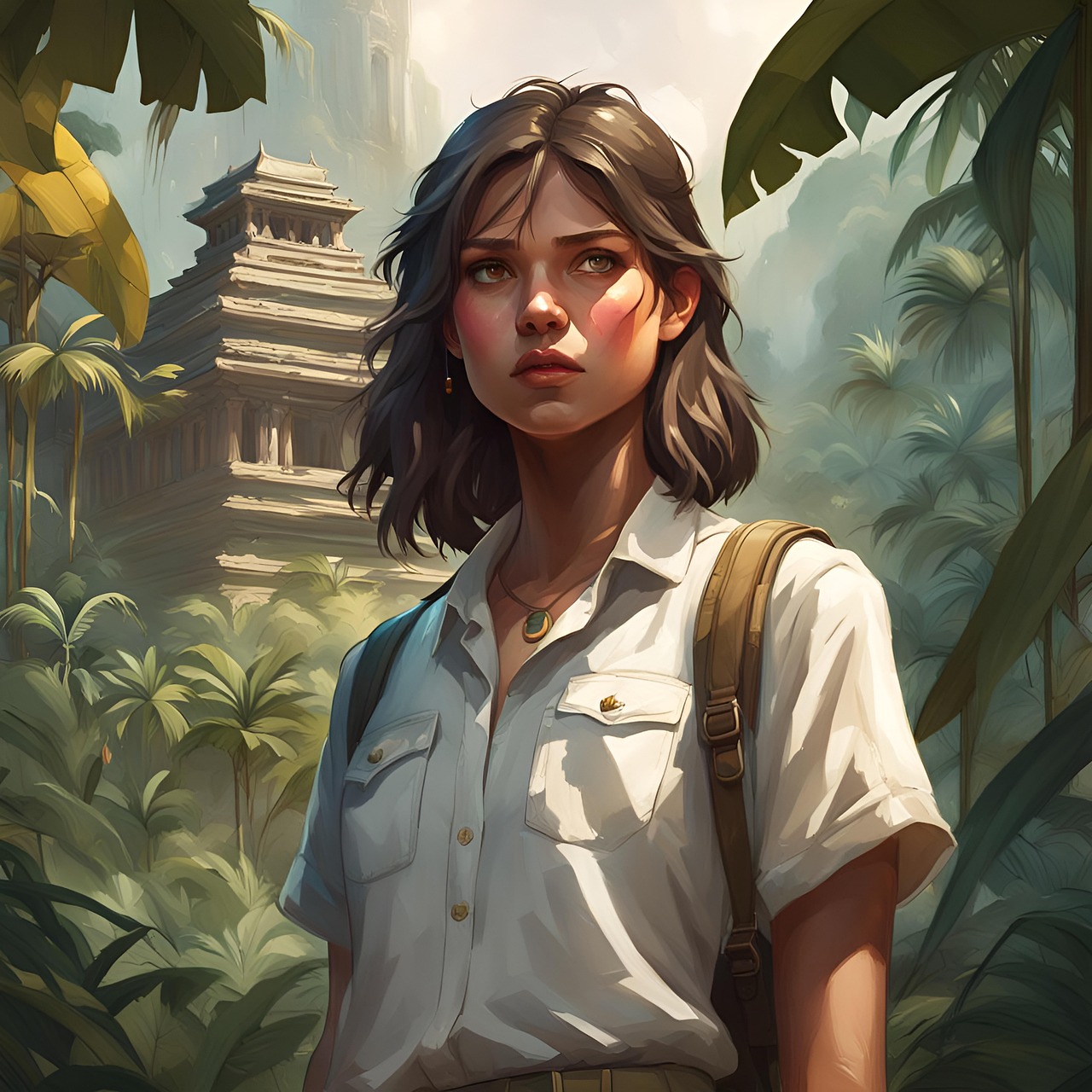 Download Ai Generated Girl Jungle Royalty Free Stock Illustration 5016