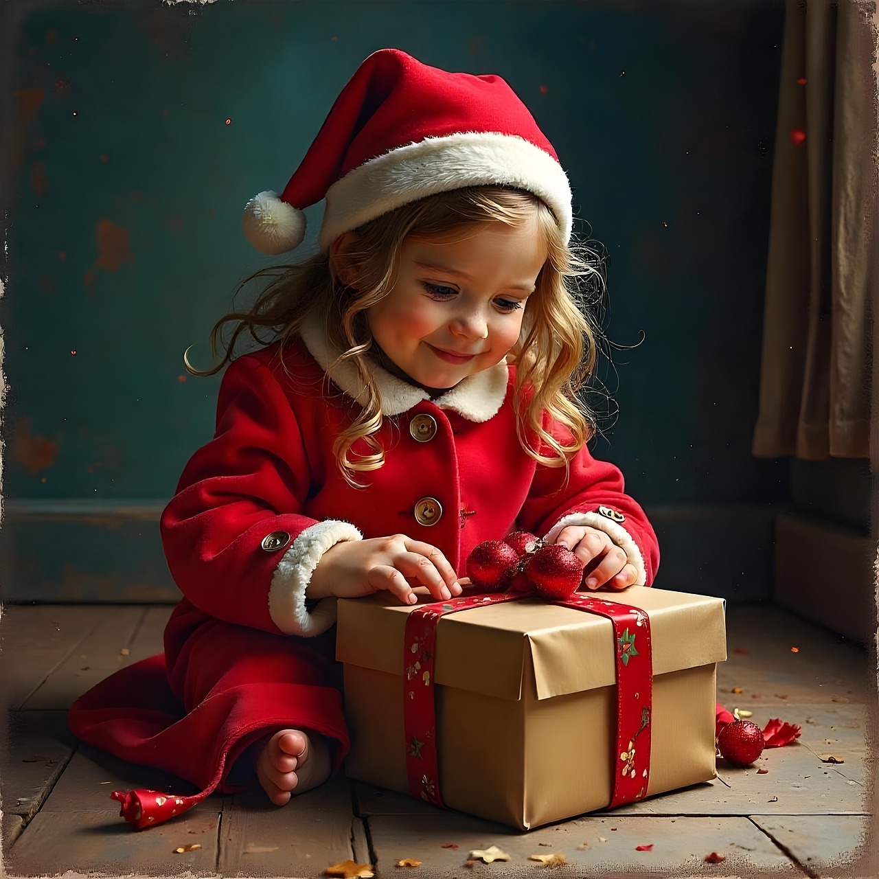Download Ai Generated, Christmas, Girl. Royalty-Free Stock Illustration ...