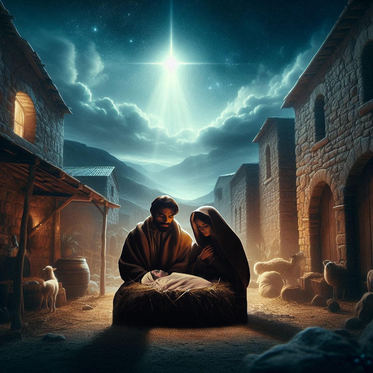 Download Ai Generated, Christmas, Jesus. Royalty-Free Stock ...