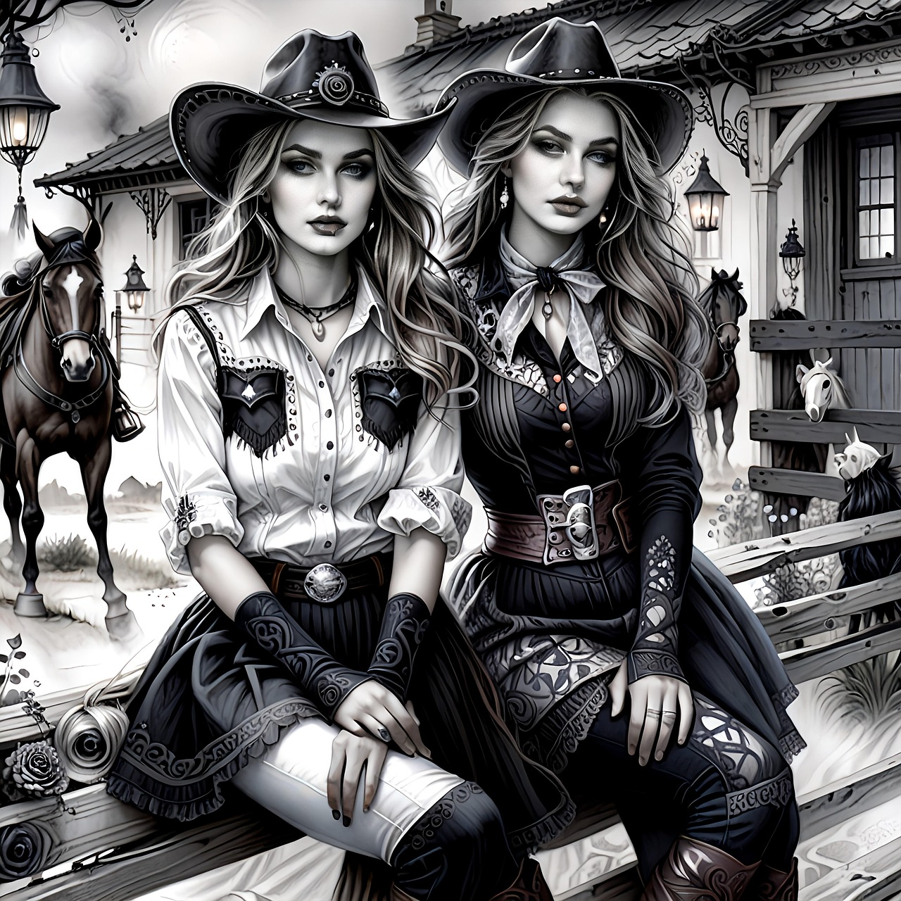 Download Western Film, Cap, Beauty. Royalty-Free Stock Illustration ...