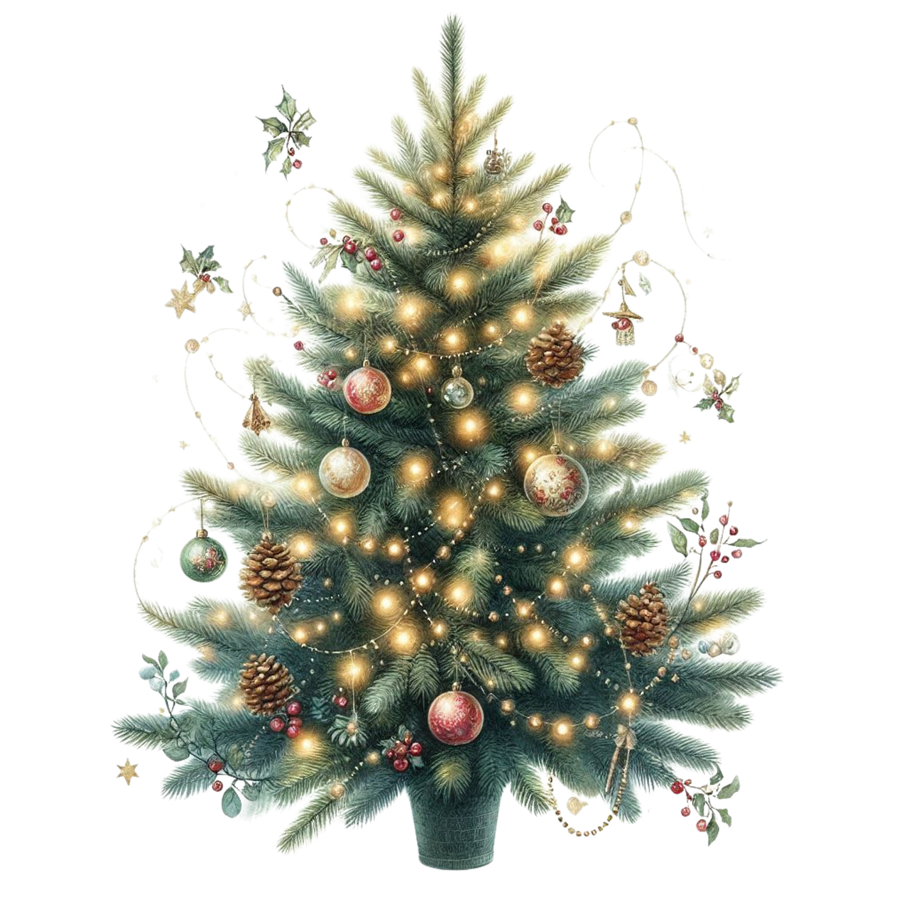 Download Vintage Christmas Tree Clipart, Christmas Tree Clipart ...