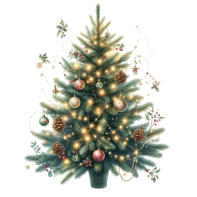 Download Vintage Christmas Tree Clipart, Christmas Tree Clipart ...