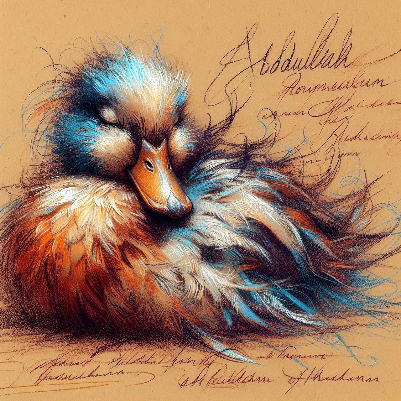 Download Duck Art, Pencil Art Of Duck, Wild Duck Art. Royalty-Free ...