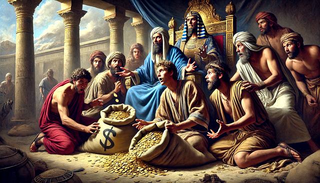 Download Joseph Revealed, Secret Identity, Sacks Of Grain. Royalty-Free ...