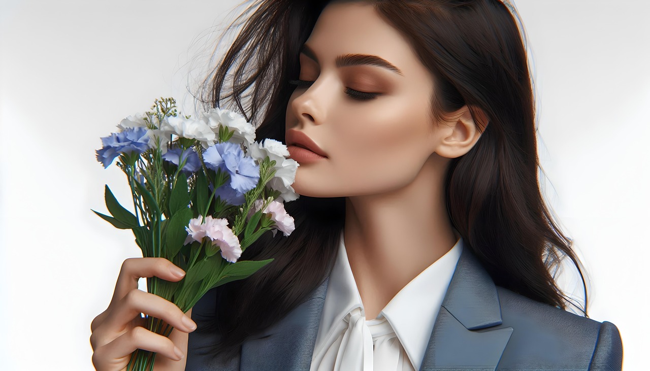 Download A Woman, Miss, Flowers. Royalty-Free Stock Illustration Image ...