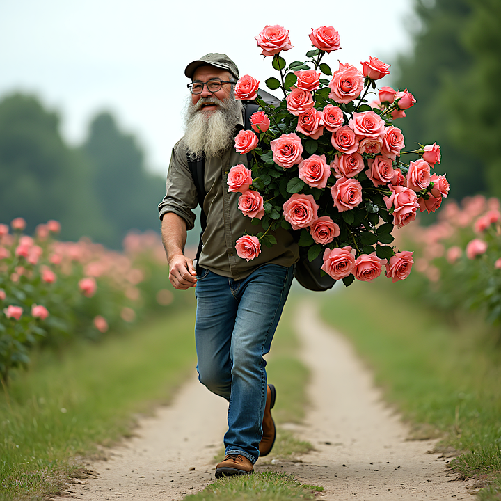 Download Man, Bouquet Of Roses, Flower. Royalty-Free Stock Illustration ...