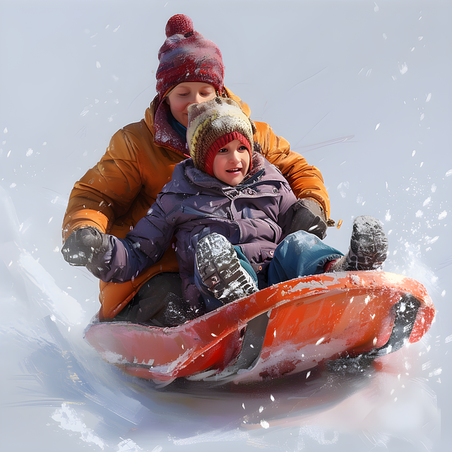 Download Ai Generated, Sledding, Winter. Royalty-Free Stock ...