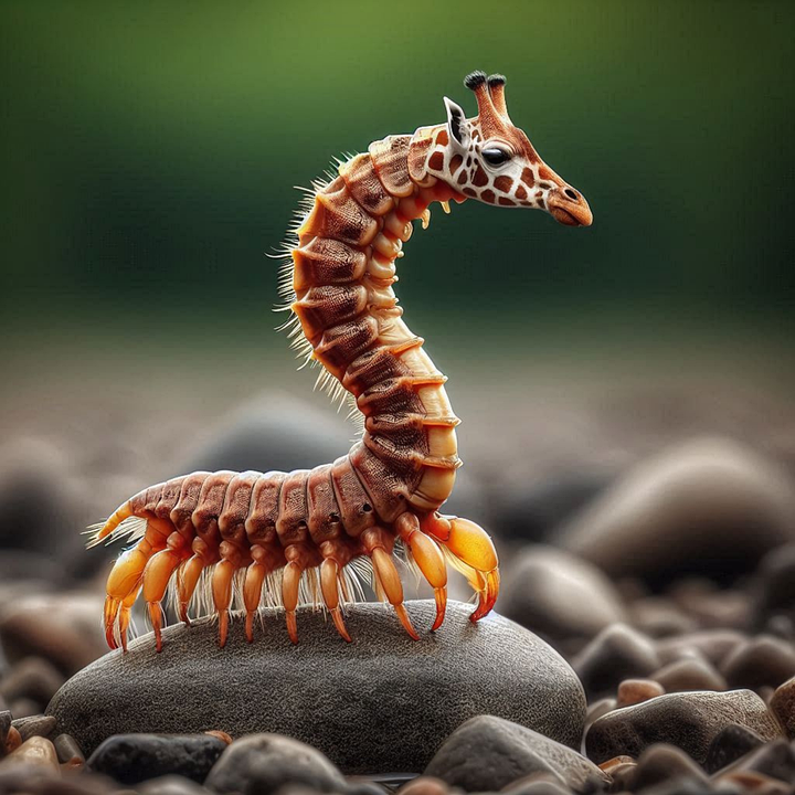 Download Hybrid, Giraffe, Centipedes. Royalty-Free Stock Illustration ...