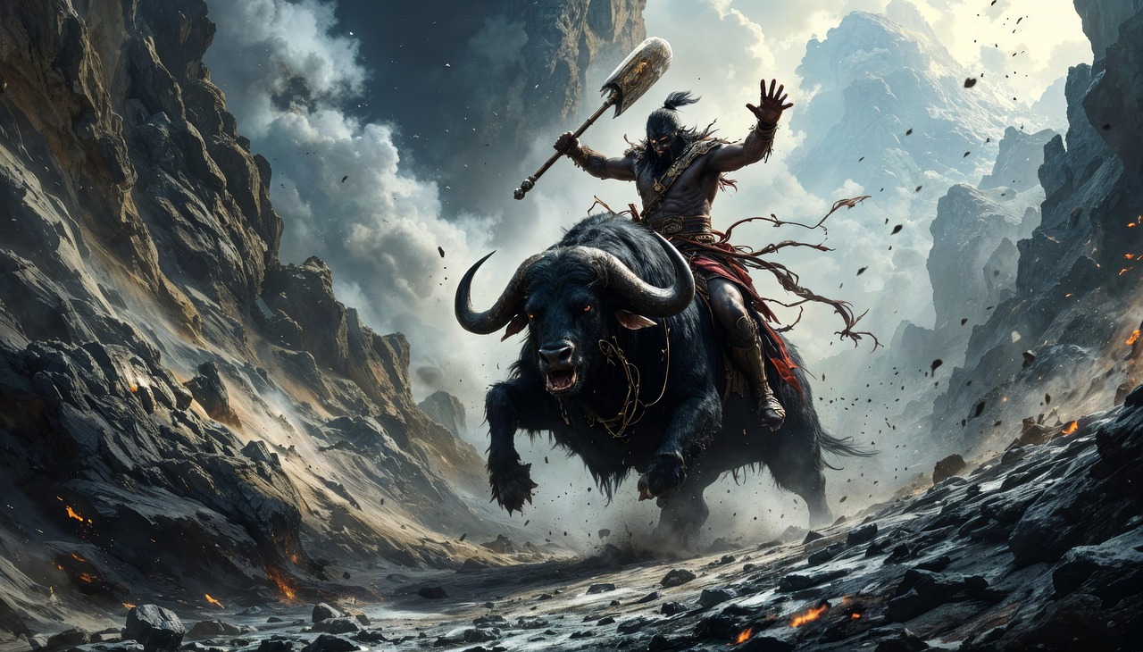 Download Ai Generated, God Of Death, Hindu. Royalty-Free Stock ...