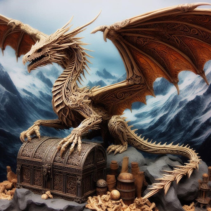 Download Dragon, Bones, Skulls. Royalty-Free Stock Illustration Image ...