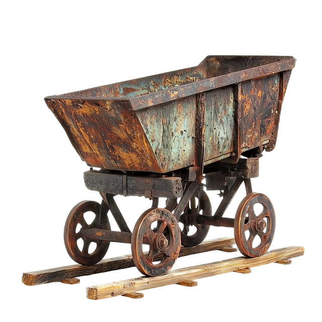 Download Vintage Mining Cart, Rusted Mining Equipment, Worn-Out ...