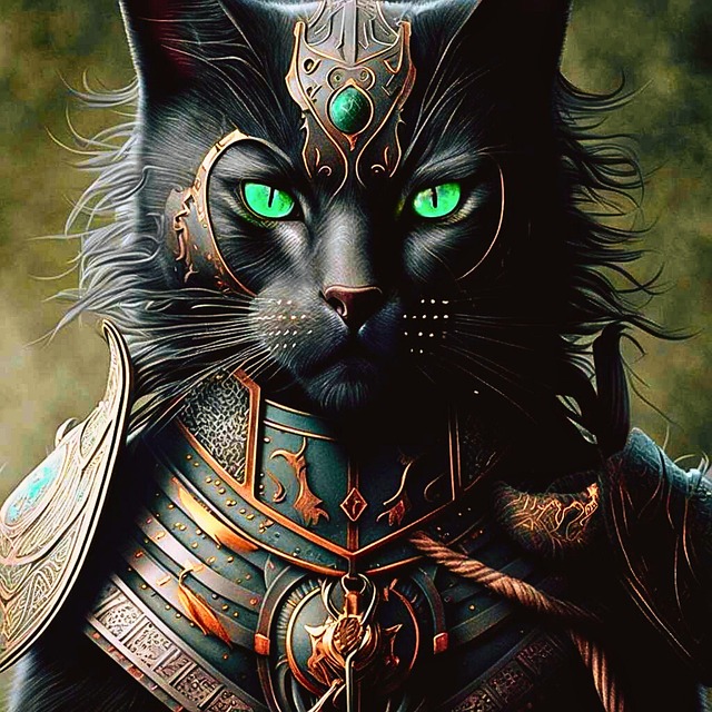 Download Sovereign King Cat, Warrior Cat, Ai-Generated Art. Royalty ...