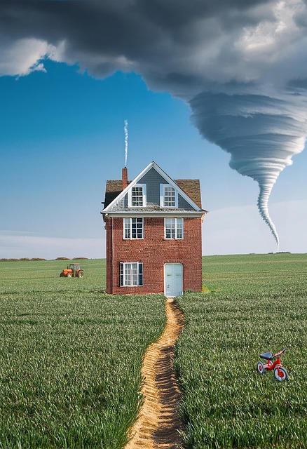 Download House Tornado Tractor Royalty Free Stock Illustration Image