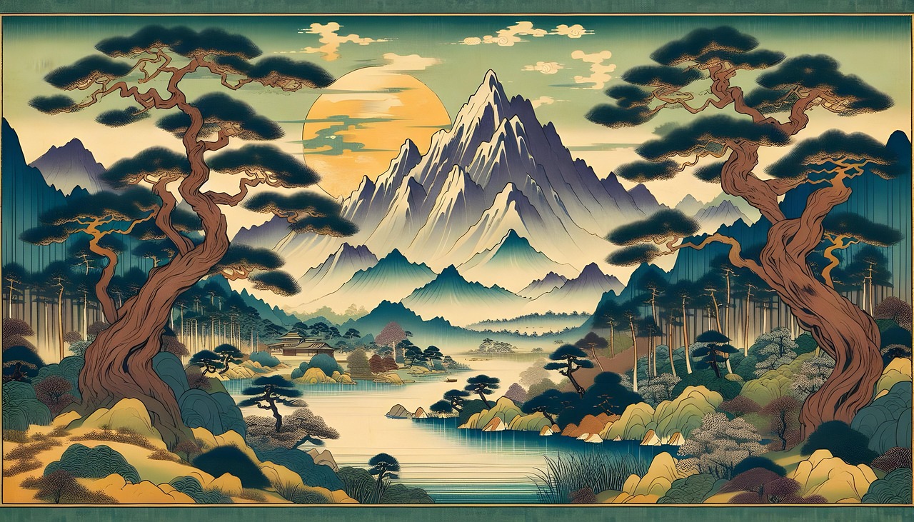 Download Landscape, Nature, Sunset. Royalty-Free Stock Illustration ...