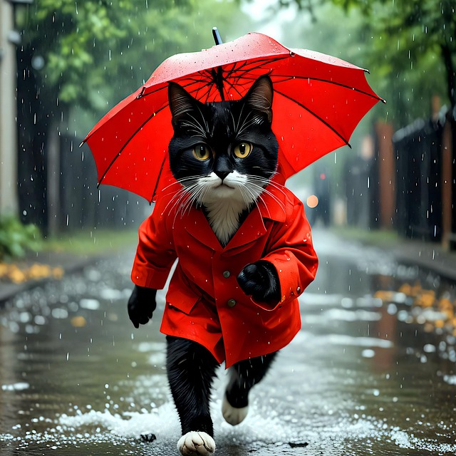 Download Cat, Rain, Raindrop. Royalty-Free Stock Illustration Image ...