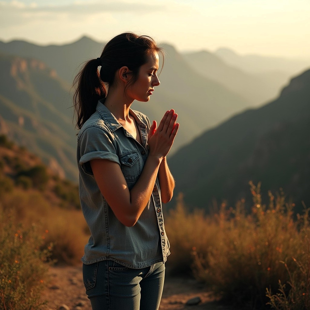 Download Ai Generated, Woman, Pray. Royalty-Free Stock Illustration ...