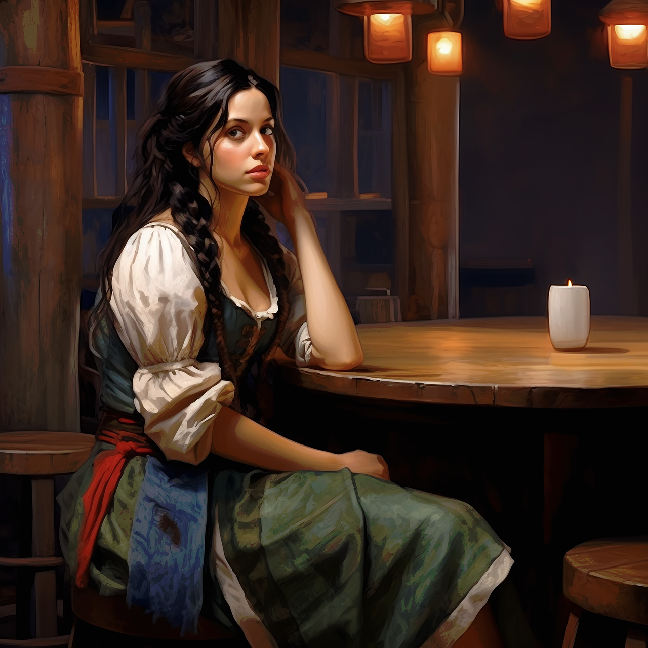 Download Woman, Bar, Alone. Royalty-Free Stock Illustration Image - Pixabay