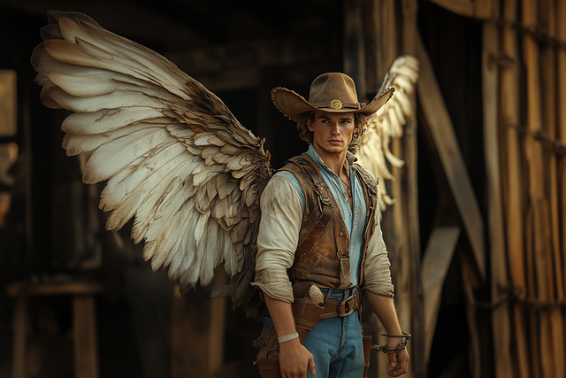 Download Cowboy, Man, Wings. Royalty-Free Stock Illustration Image ...