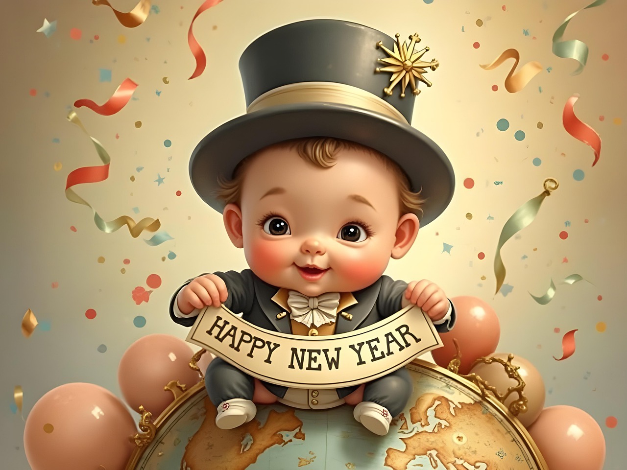 Download Baby New Year, New Years Eve, Midnight. Royalty-Free Stock ...