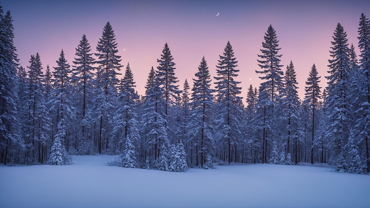 Natureza Neve Floresta Pôr Do - Imagens grátis no Pixabay