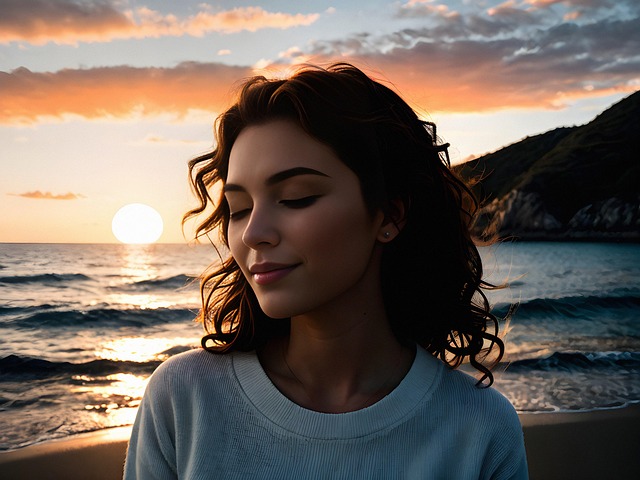 Download Beautiful, Sunset, Portrait. Royalty-Free Stock Illustration ...