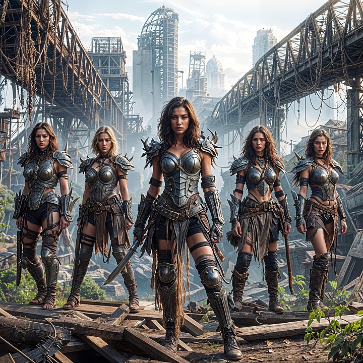 Download Female Fighters, Women, Amazons. Royalty-Free Stock ...