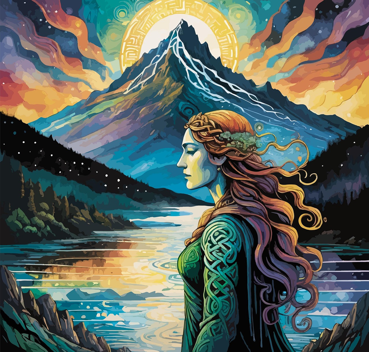 Download Woman, Celtic, Goddess. Royalty-Free Stock Illustration Image ...