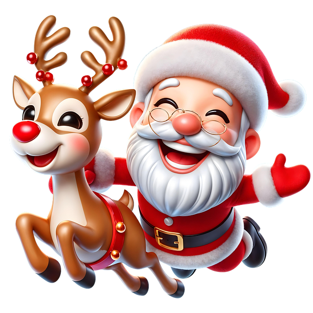 Download Santa Claus, Rudolph, Reindeer. Royalty-Free Stock ...
