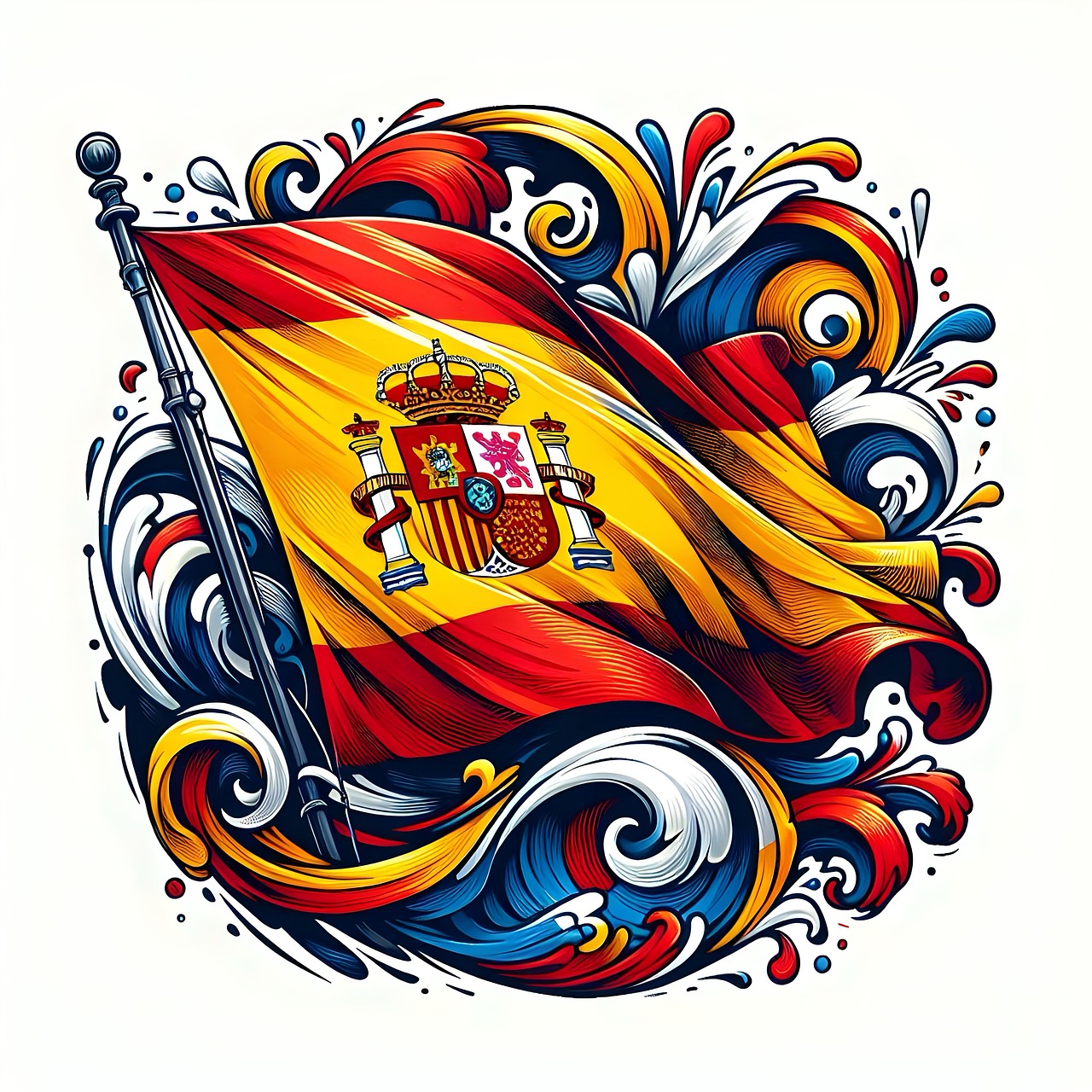 Download Spanish, Spain, Flag. Royalty-Free Stock Illustration Image ...