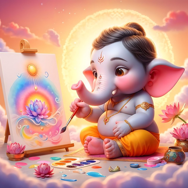 Download Baby Ganesha, 3D Ganesha, Cute Ganpati. Royalty-Free Stock ...