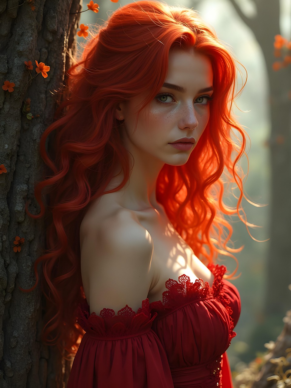 Download Woman Redhead Sultry Royalty Free Stock Illustration Image