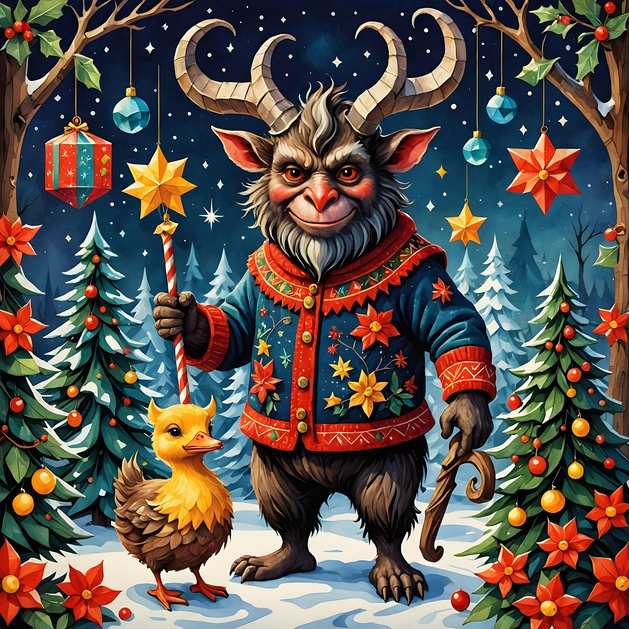 Download Krampus, Christmas, Naive. Royalty-Free Stock Illustration ...