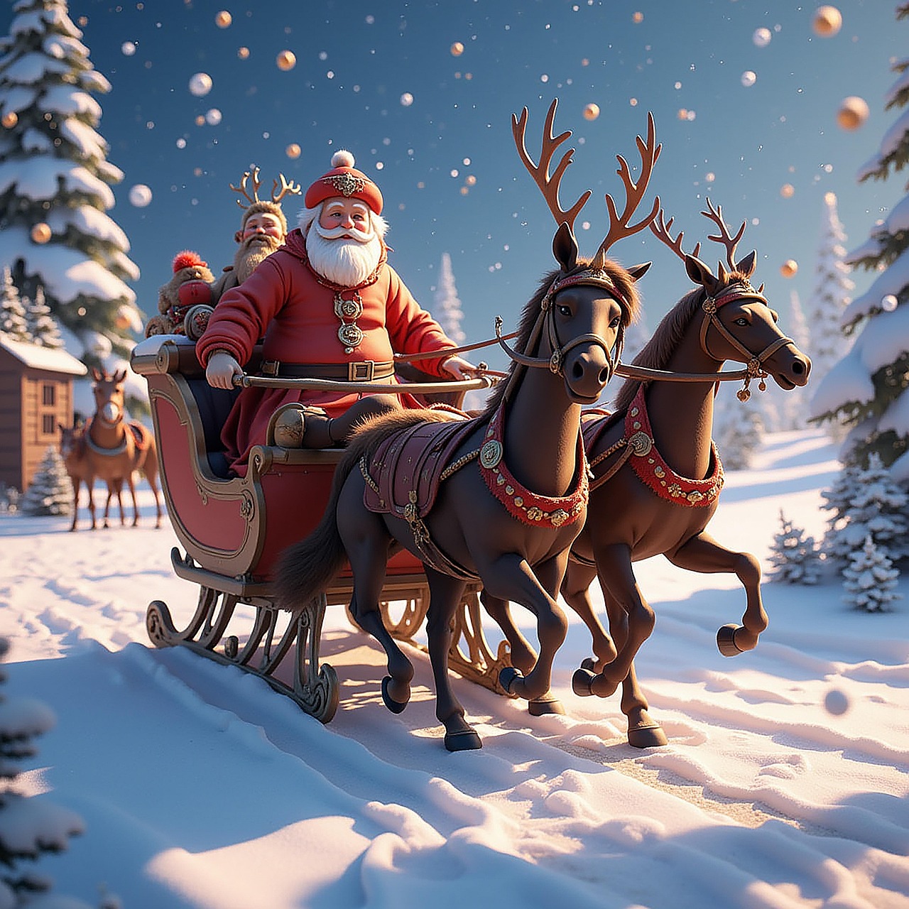 Sinterklas Rusa Kutub Hari Natal - Gambar gratis di Pixabay