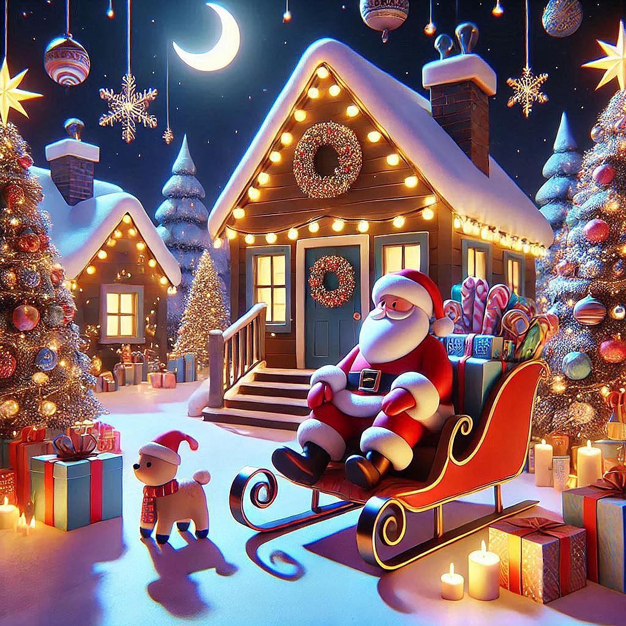 Download Santa Claus, Christmas Elf, Frosty The Snowman. Royalty-Free ...