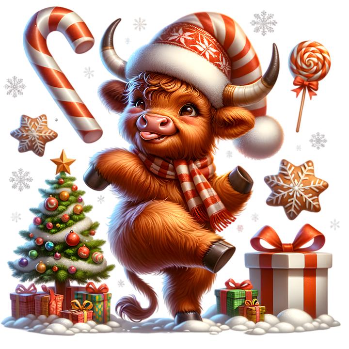 Download Ai Generated Christmas Cow Highland Cow Royalty Free Stock Illustration Image Pixabay