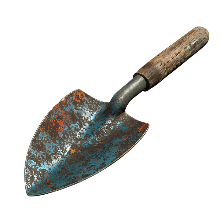 Download Garden Trowel, Rusty Gardening Tool, Wooden Handle Trowel ...