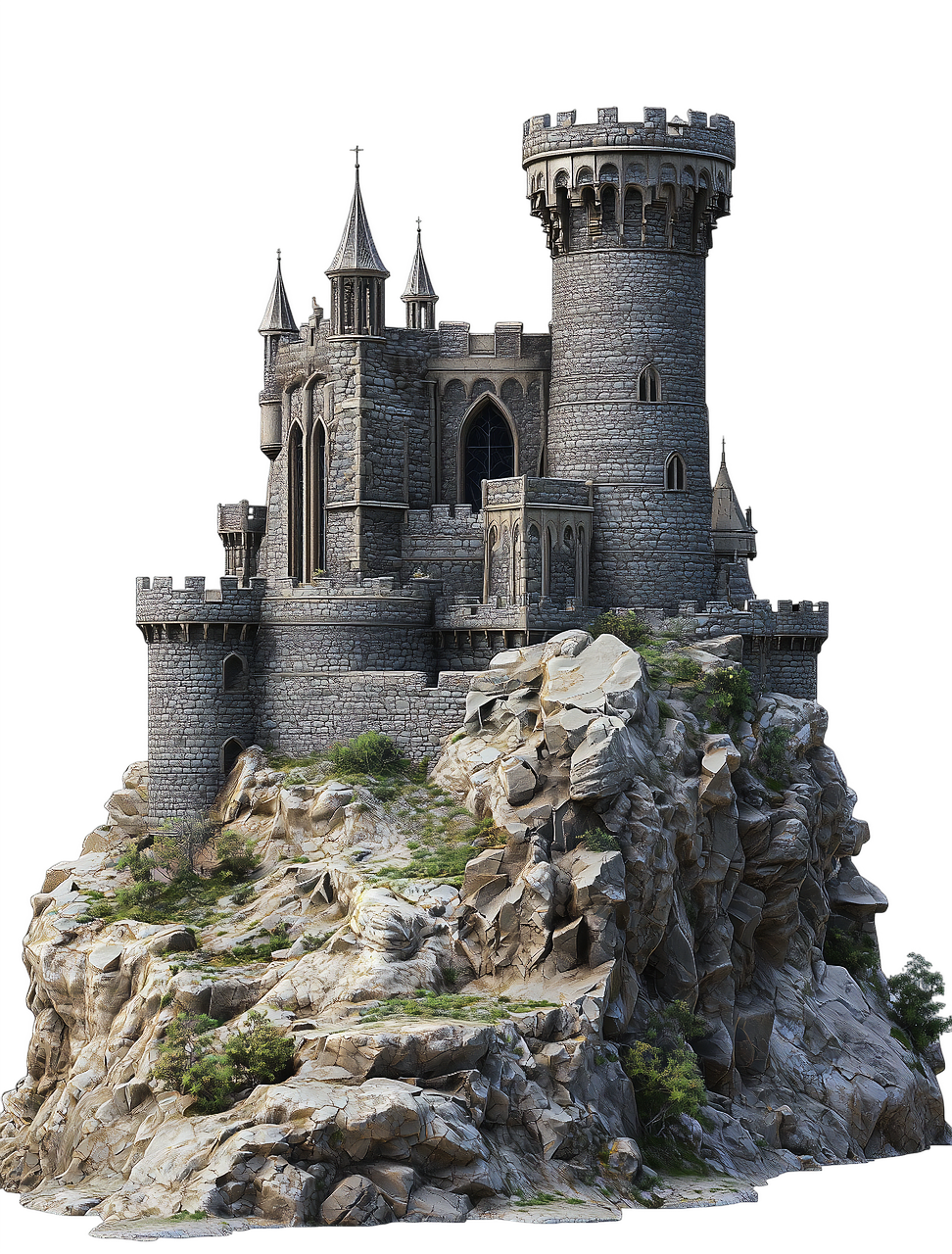 Download Medieval Castle, Stone Fortress, Rocky Mountain Castle ...
