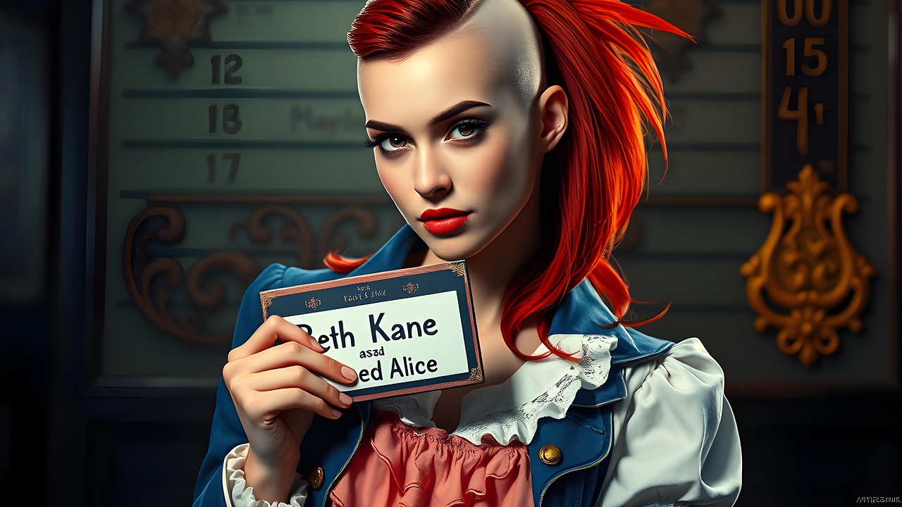 Download Red Alice, Beth Kane, Super Villain. Royalty-Free Stock ...